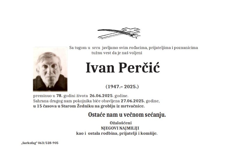 PERČIĆ IVAN - SARKOFAG SUBOTICA