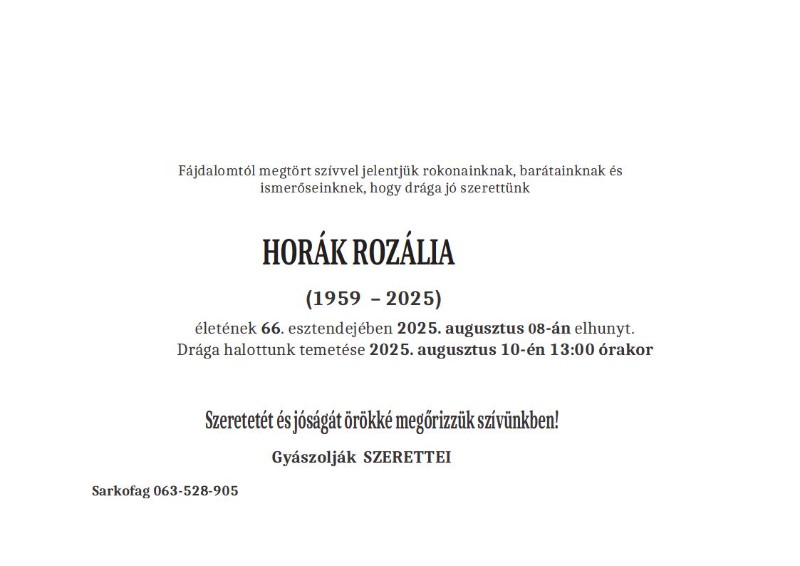 Posmrtnice - SARKOFAG SUBOTICA